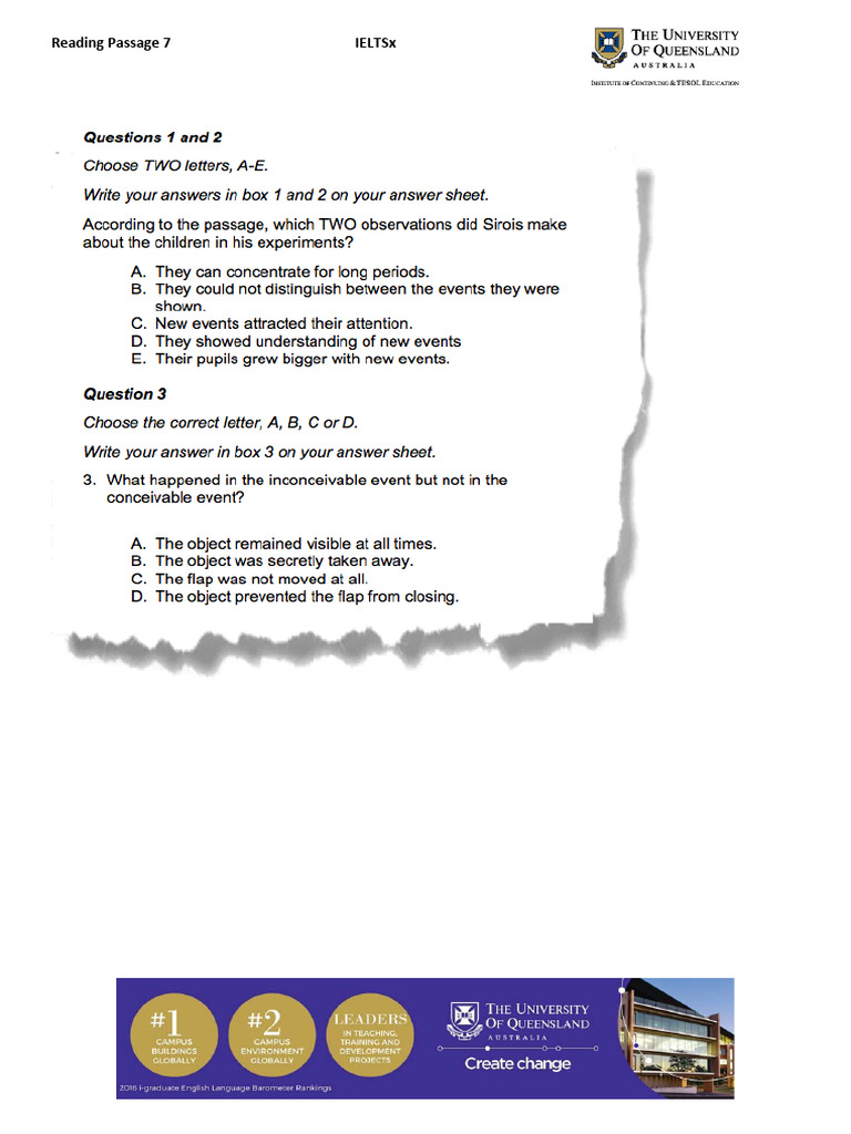 IELTSx - Reading Passage 7 | PDF | Behavioural Sciences | Cognitive Science