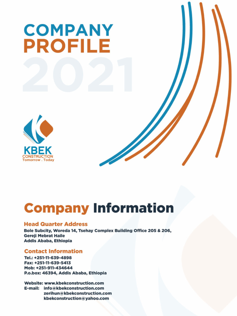 Kbek Construction Company Profile 2021 1 | PDF