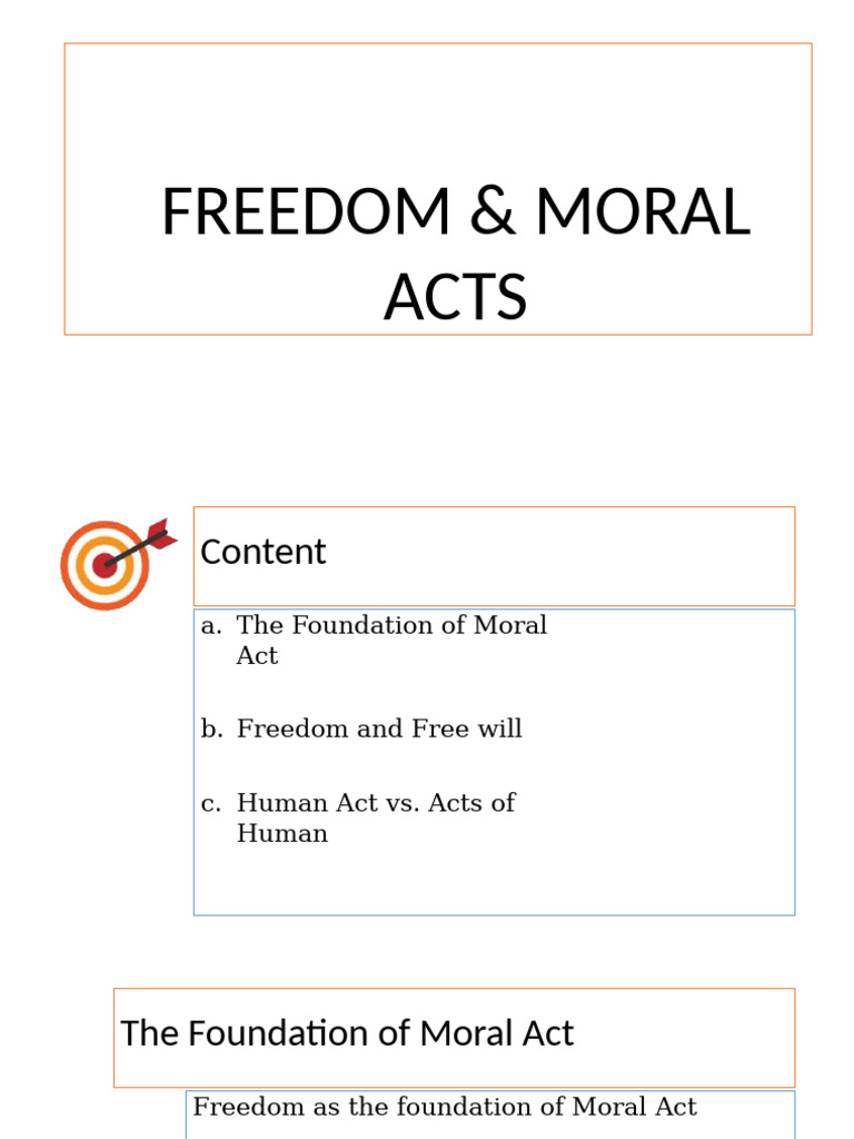 Freedom and Moral Acts | PDF | Free Will | Morality