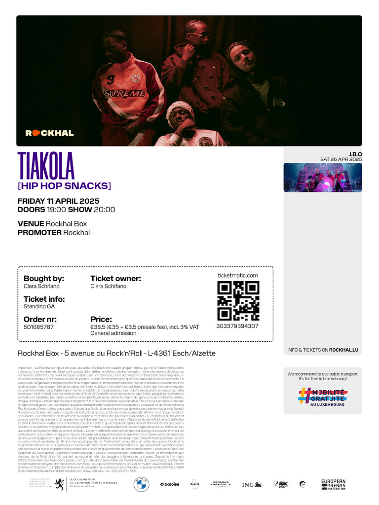 Concert de Tiakola à Rockhal Box | PDF