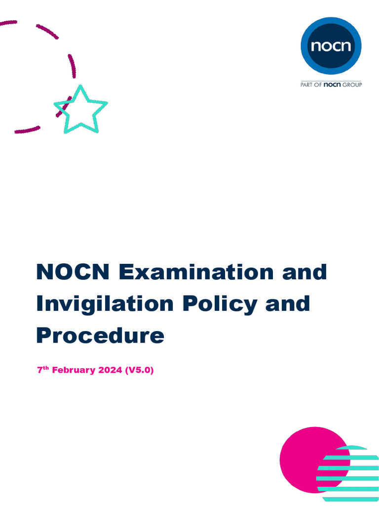 NOCN Exam Invigilation Policy V5.0 | PDF