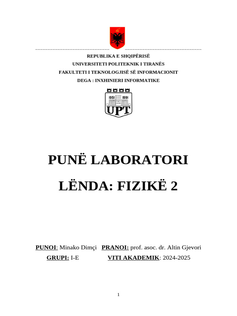 Relacion Lab Fizike 2 | PDF