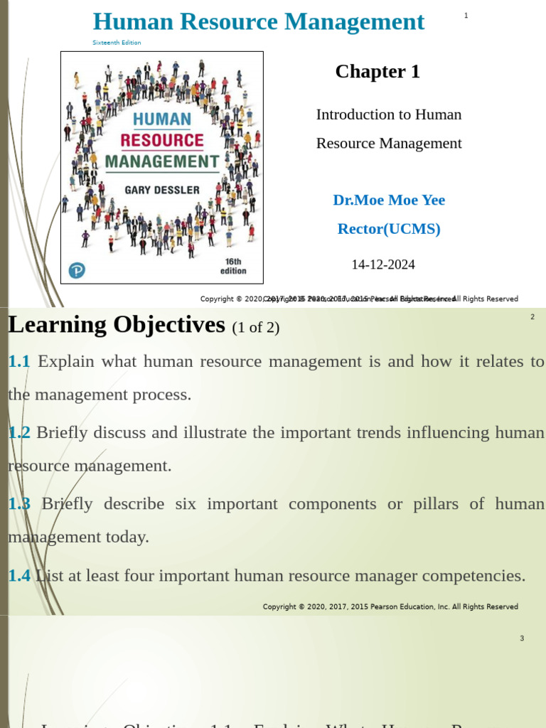 Ch-1 (HRM) | PDF | Human Resource Management | Human Resources