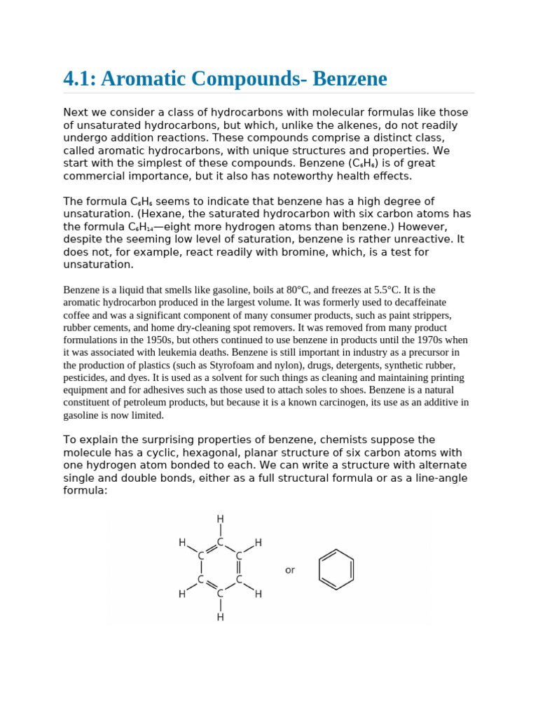 Chemistry of Aromatic Compounds | PDF | Aromaticity | Chemical Reactions