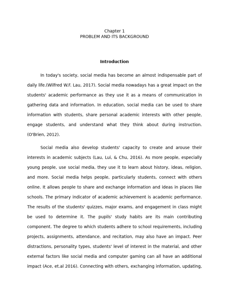 The Impact of Social Media On The Academic Performance of Grade 8 ...