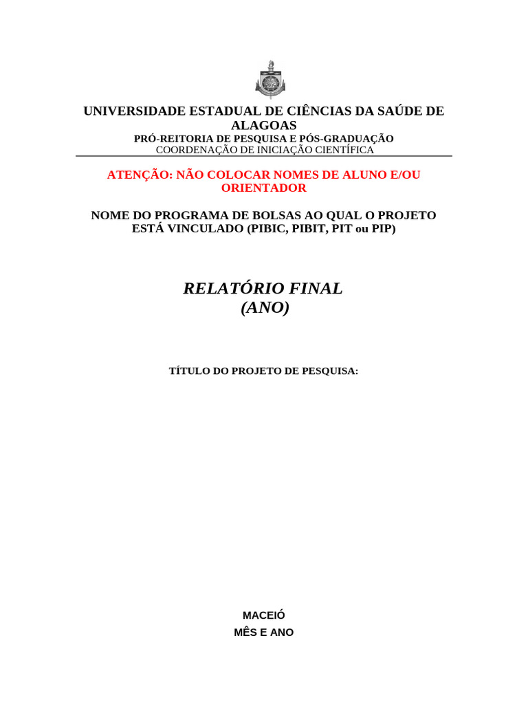 Relatório Final de Pesquisa Científica | PDF
