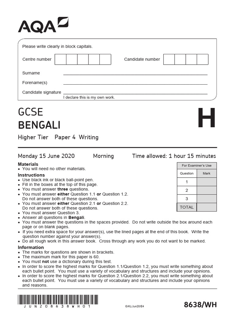 Bangla Writing | PDF