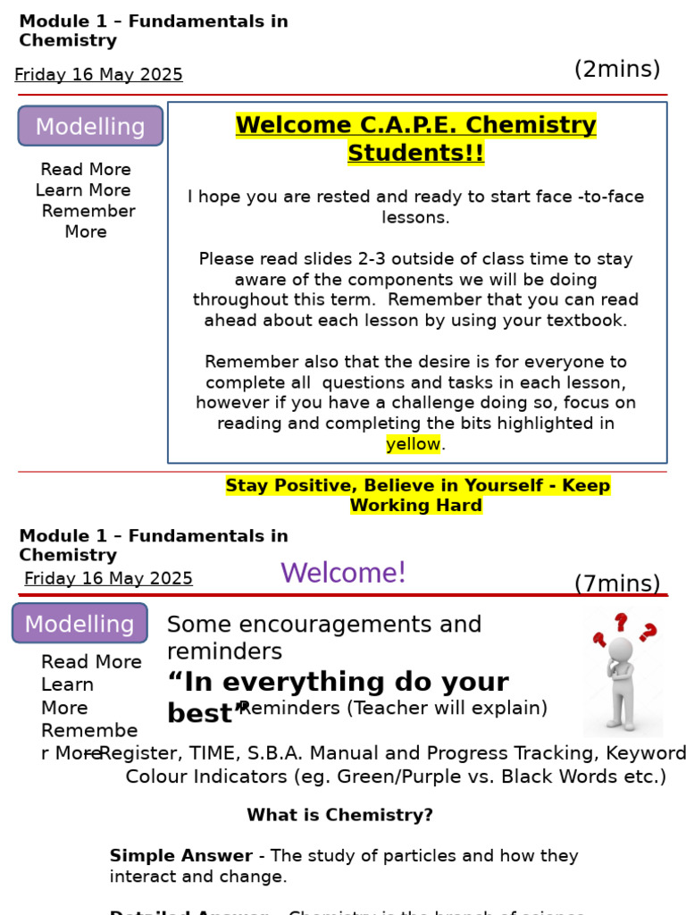 Ionization Energy CAPE Chemistry Unit 1 TEACHER COPY - Nov 9 | PDF ...
