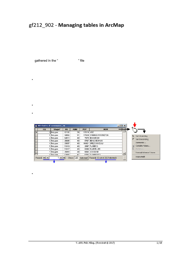 gf212 - 902 Managing Tables in ArcMap | PDF | Visual Basic For Applications | Integer (Computer ...