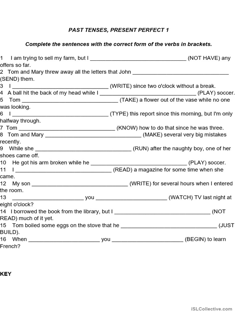 Past Tenses, Present Perfect | PDF | Grammatical Tense | Language Families