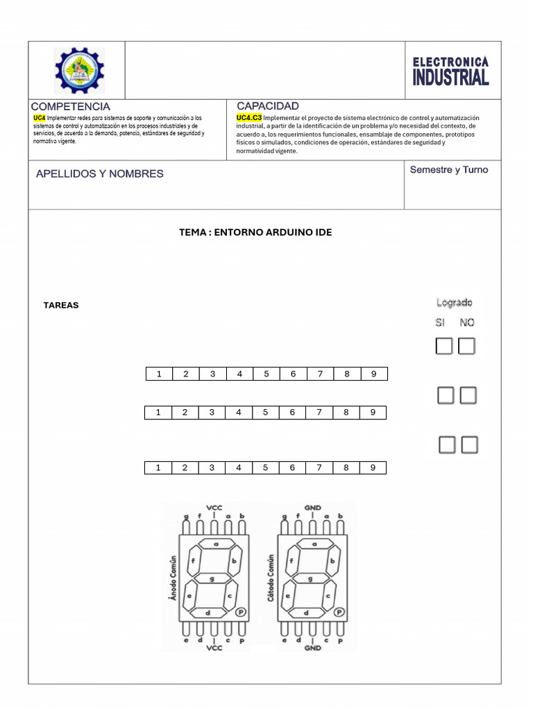 ficha practica N° 02_Ctr_Display_7_Segmentos | PDF