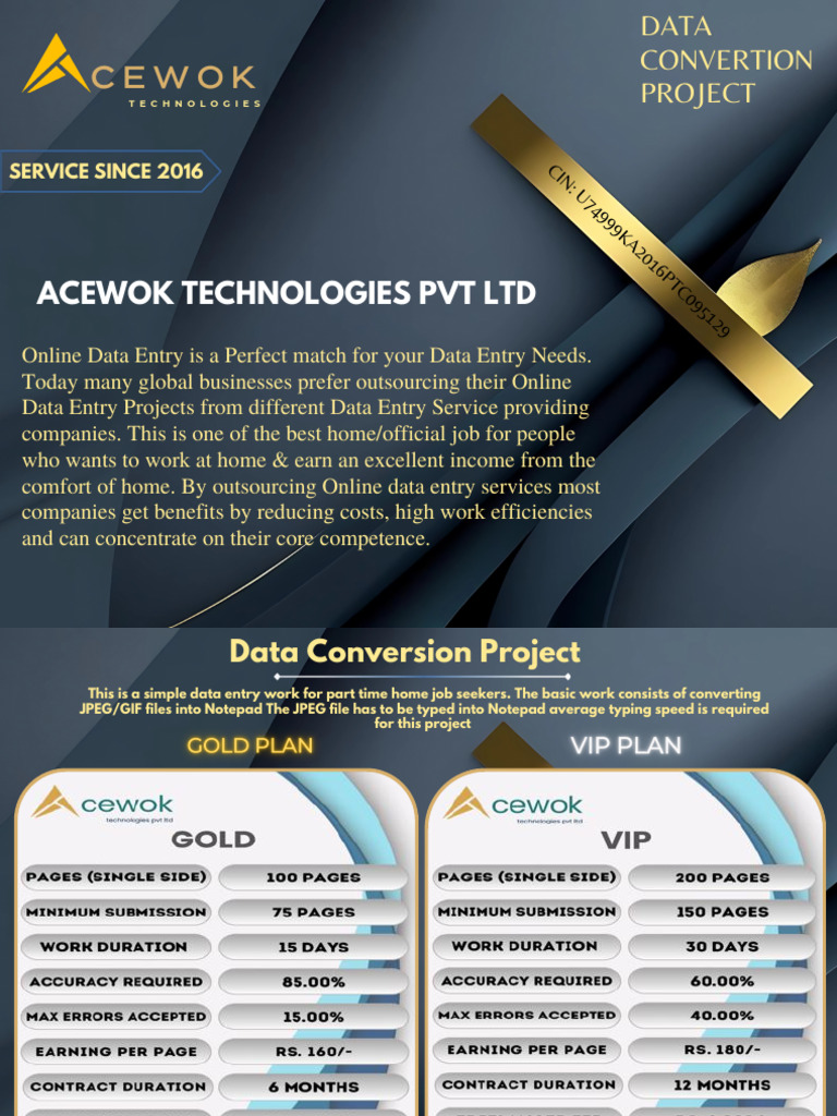 Acewok Data Conversion Project | PDF | Payments