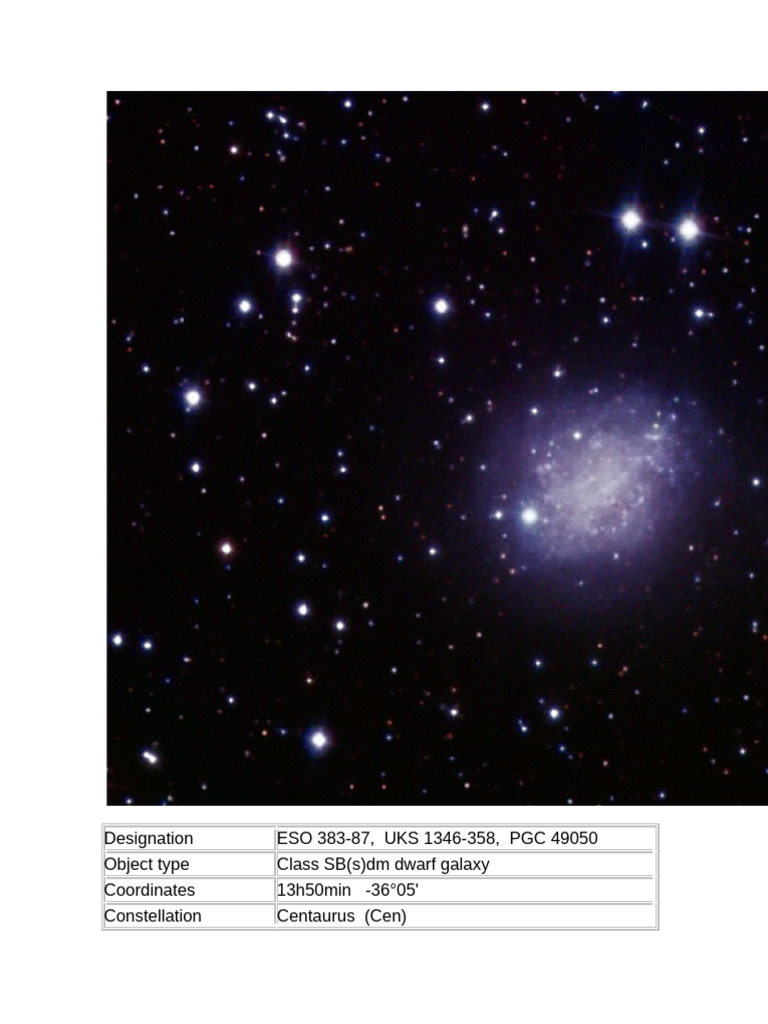 ESO 383 87 IC 1284 IC 2118 | PDF | Galaxy | Stars