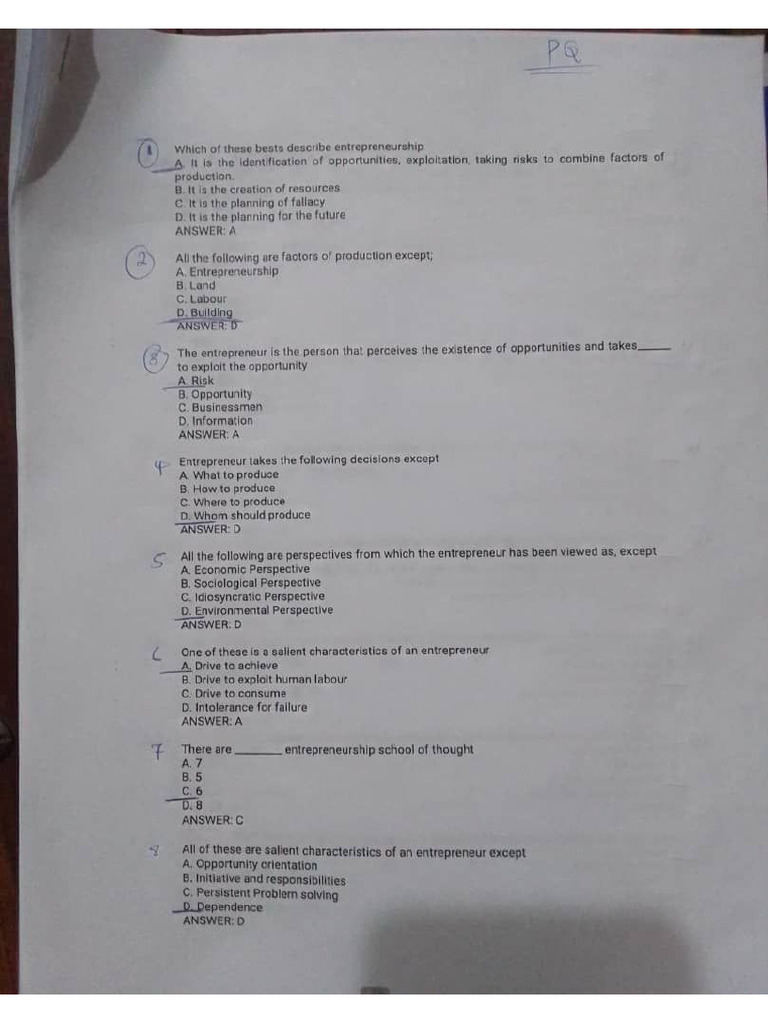 Esp Past Questions | PDF