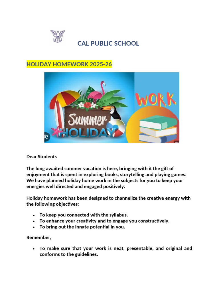 Holiday HW Class X 2025-26 | PDF | Equations