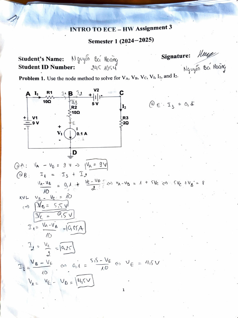 NguyenBaHoang EE1029 TT01 HW3 | PDF | Manufactured Goods | Electric Power