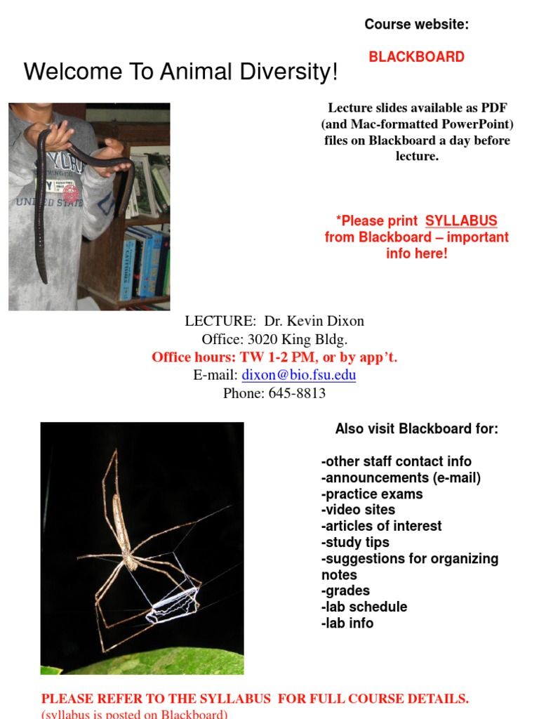 Animal Diversity Intro | PDF | Life Sciences | Taxonomy (Biology)