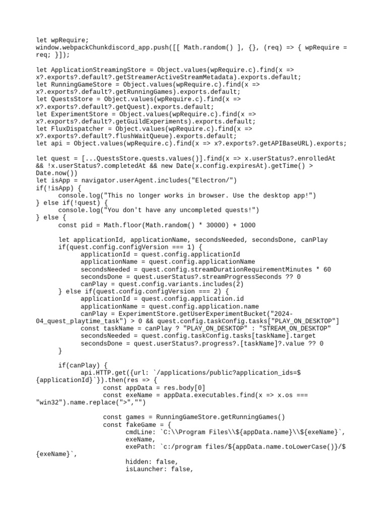 Discord Quest Streaming Script | PDF | Software Engineering | Ibm Pc ...