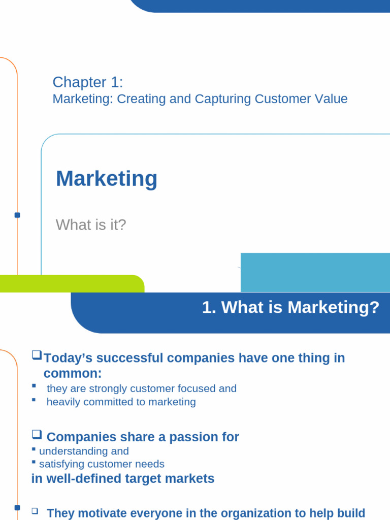 Lecture Module 1 PRINCIPLES OF MARKETING | PDF | Marketing | Customer