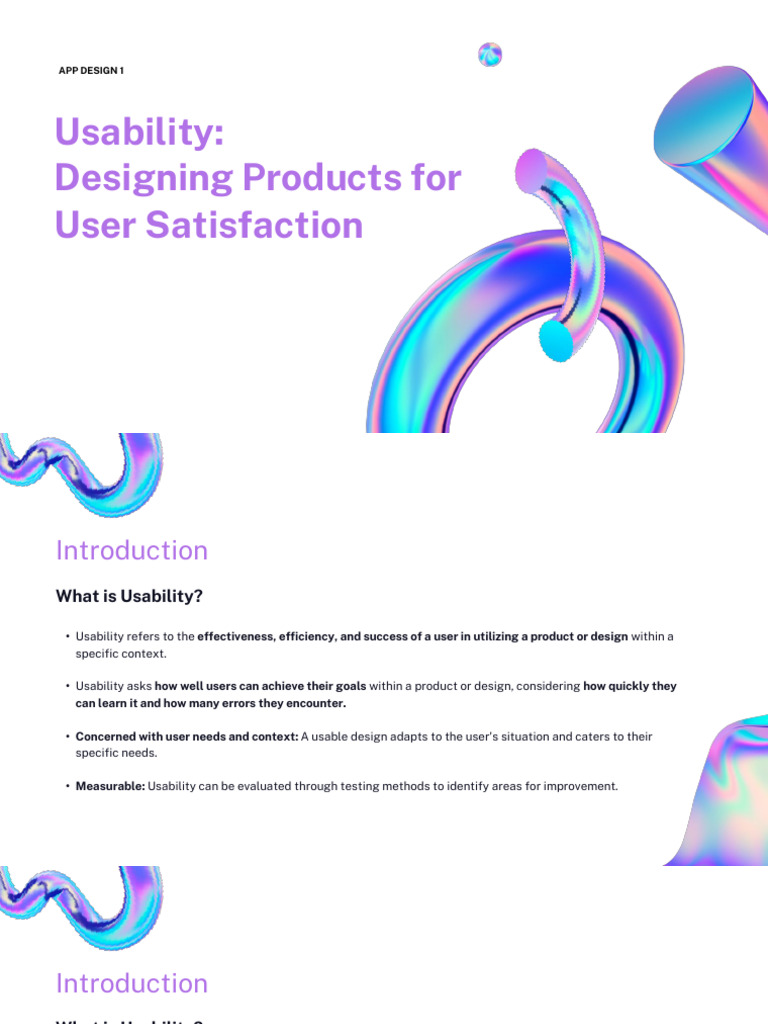 3 Week 3 - Usability Designing Products For User Satisfaction V2 | PDF ...