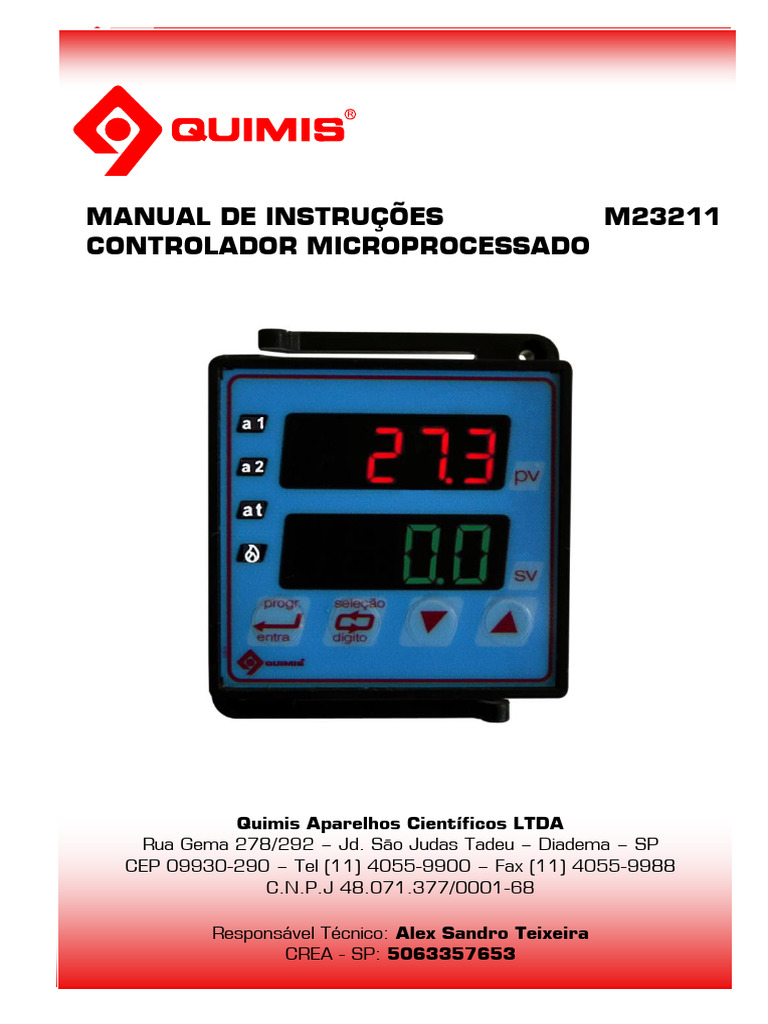 Manual Controlador Quimis 808 | PDF | Temperatura | Vestir-se