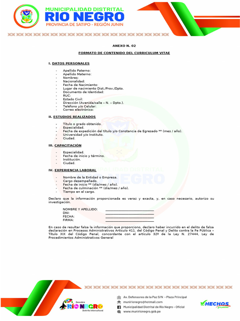 Anexo 2 Formatos | PDF