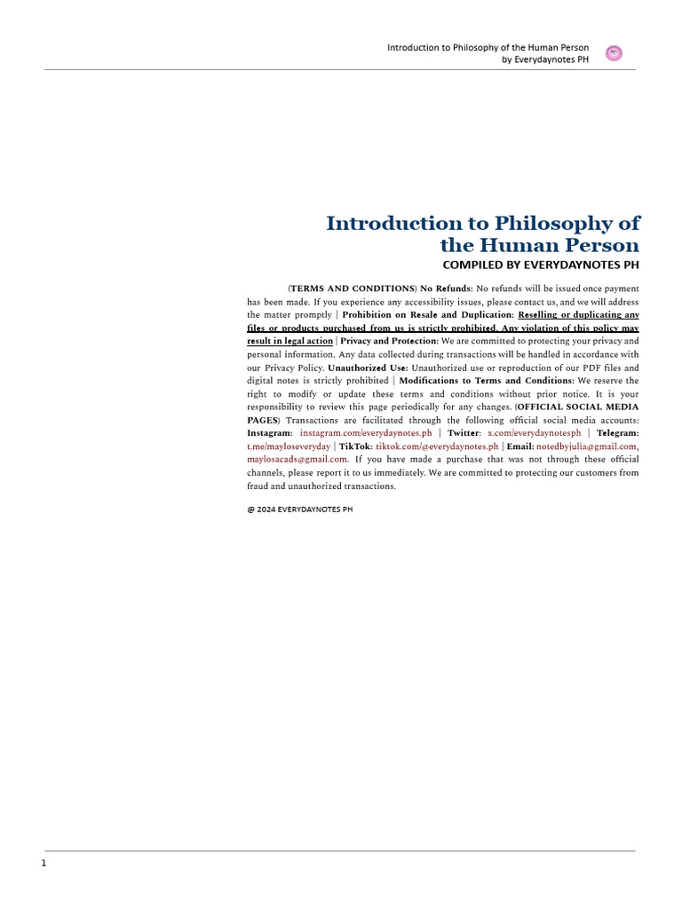 Philosophy of the Human Person Guide | PDF | Knowledge | Wisdom