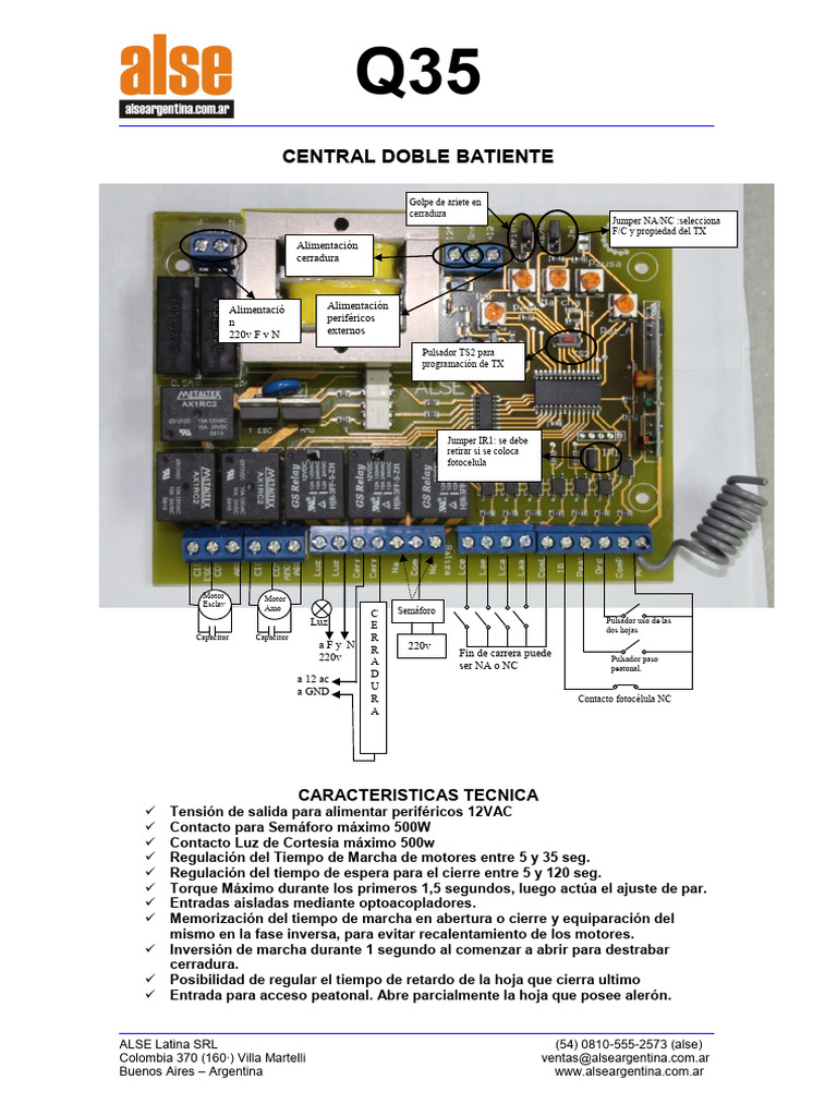 Manual de Central Doble Batiente | PDF
