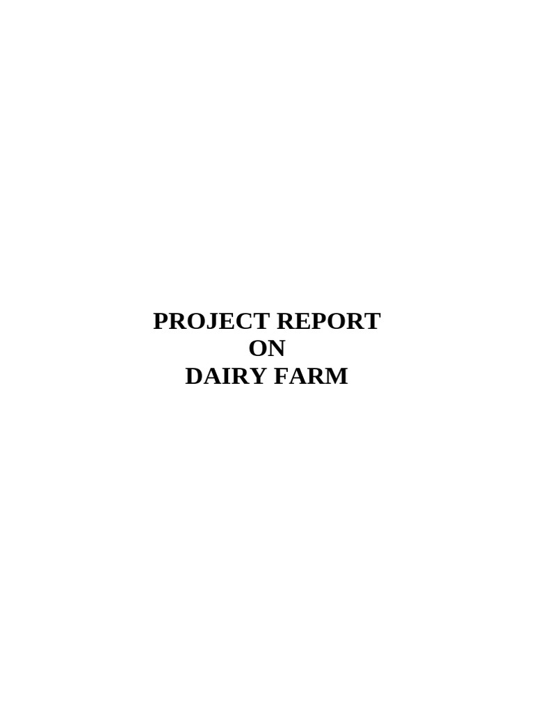 Dairy Farm Project Report Summary | PDF | Depreciation | Taxes