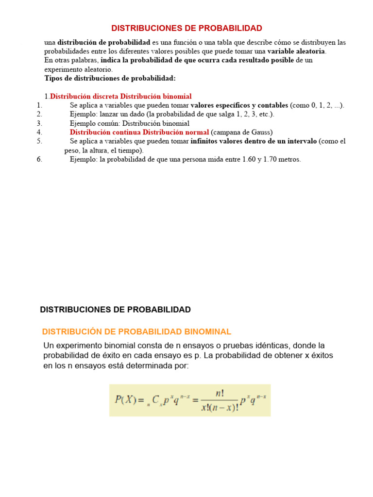 Distribución Binomial: Conceptos y Ejemplos | PDF | Distribución de ...