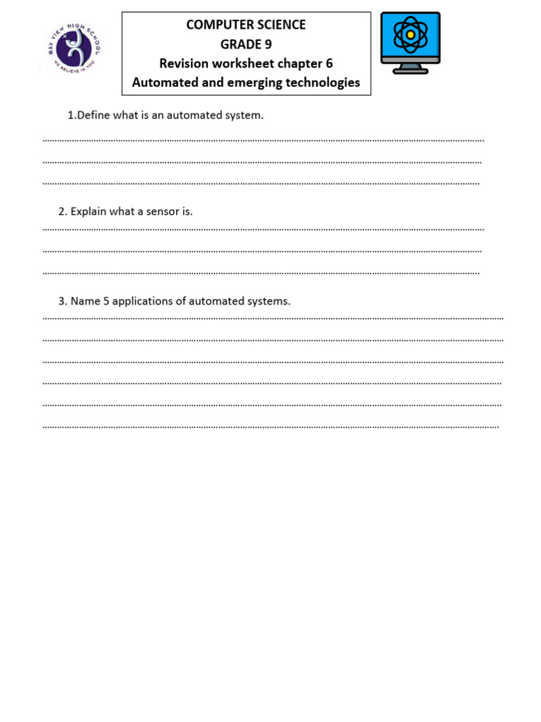 Revision Worksheet Chapter 6 | PDF | Computational Neuroscience | Computer Science