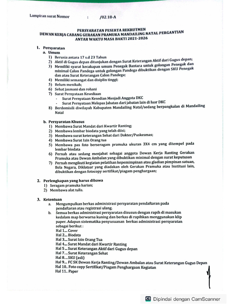 Lampiran Rekrutmen dkc | PDF