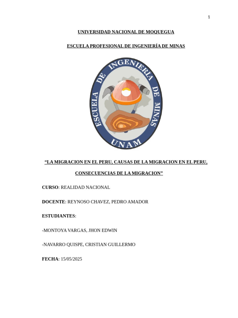 Migracion RN | PDF | Migración humana | Perú