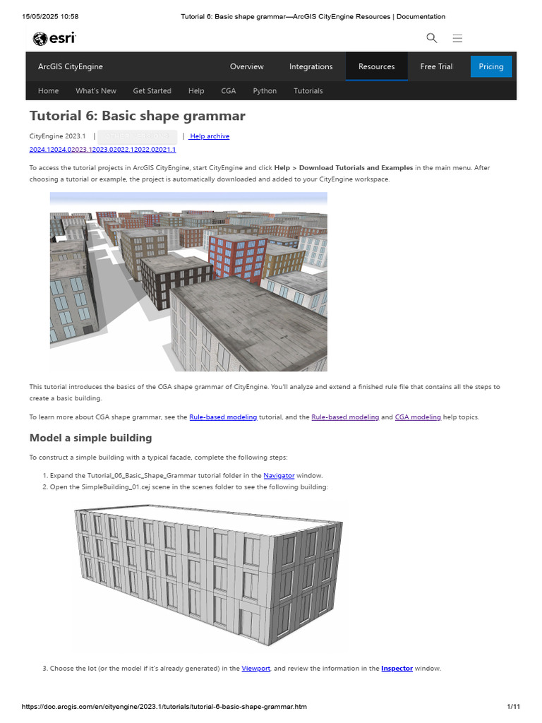 Tutorial 6 - Basic Shape grammar-ArcGIS CityEngine Resources ...
