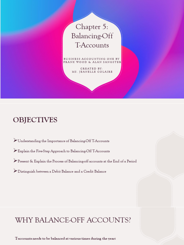 Balancing T-Accounts: Five-Step Guide | PDF