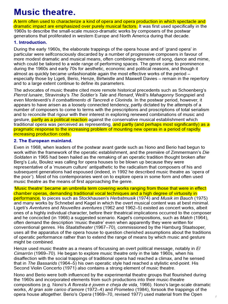 2-Andrew Clements Music Theatre | PDF | Opera | Musicology