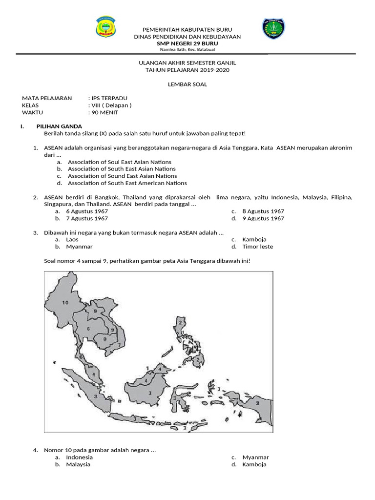 Soal Uas Ips Kelas Viii | PDF