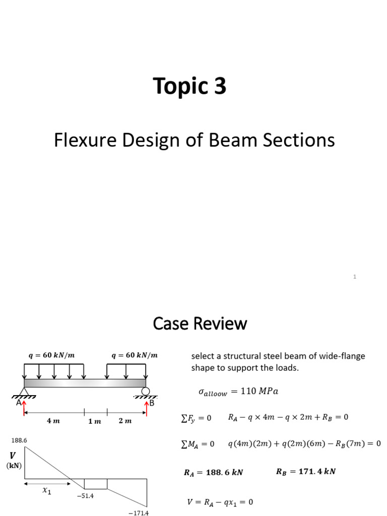 Topic 3 Flexure Design of Beam Sections - 401-110 | PDF | Bending ...