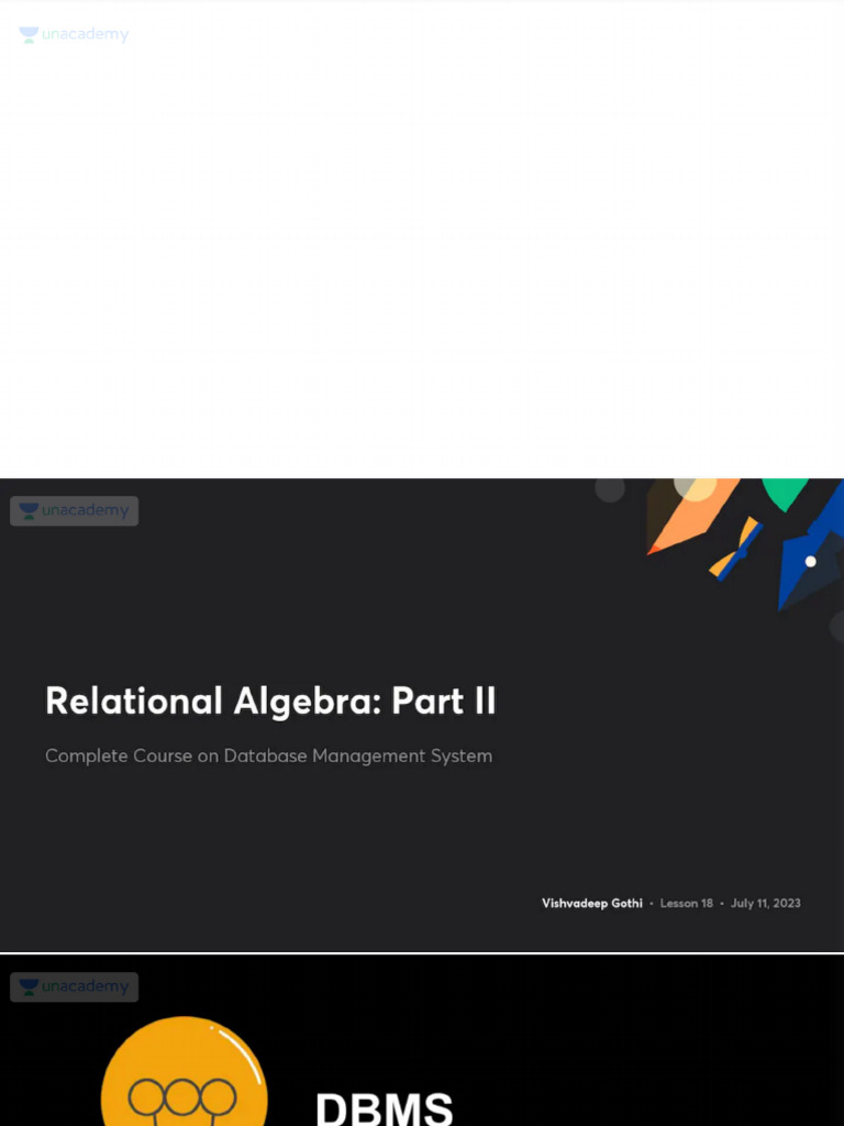 Relational - Algebra - Part - II - With - Anno | PDF