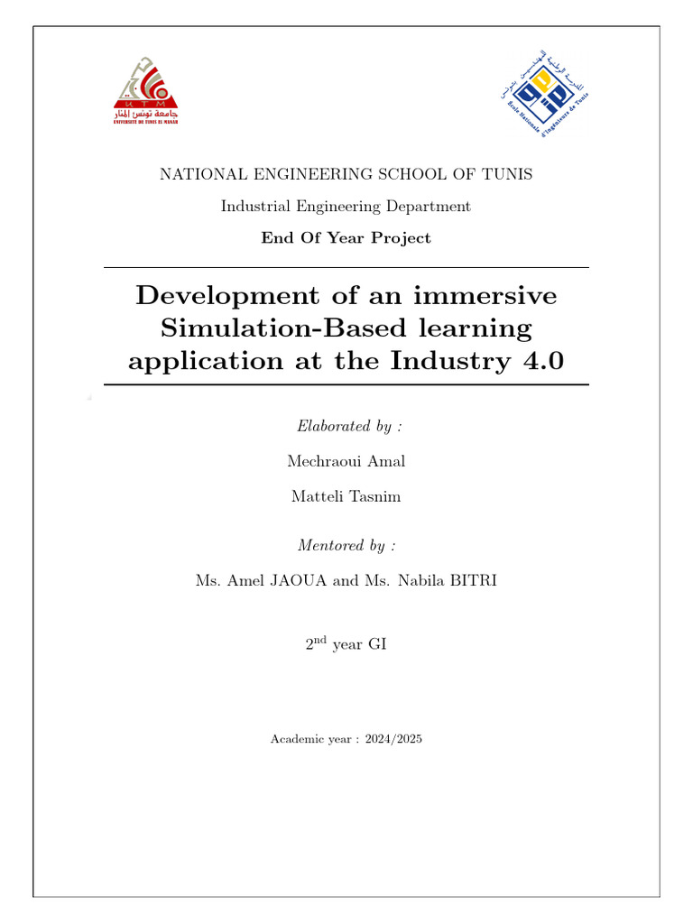 Development of An Immersive Simulation-Based Learning Application at The Industry 4.0 | PDF ...