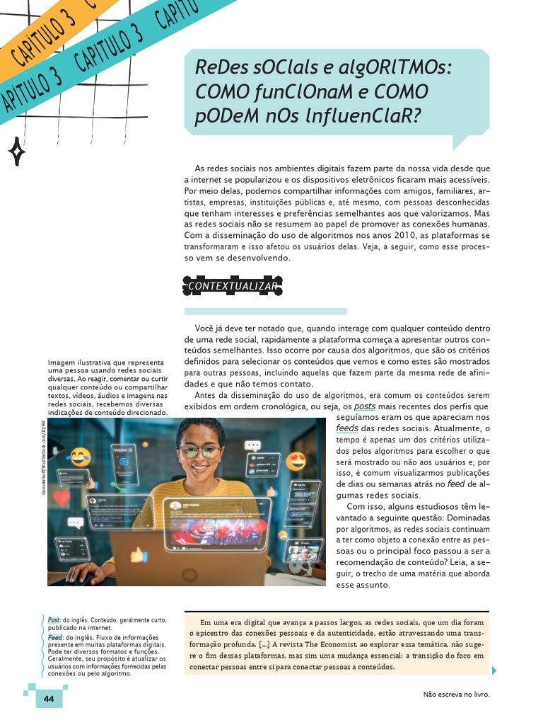 Edu Dig Vu Ed24 LP PNLD26 Carac V2-46-47 | PDF | Rede social | Internet