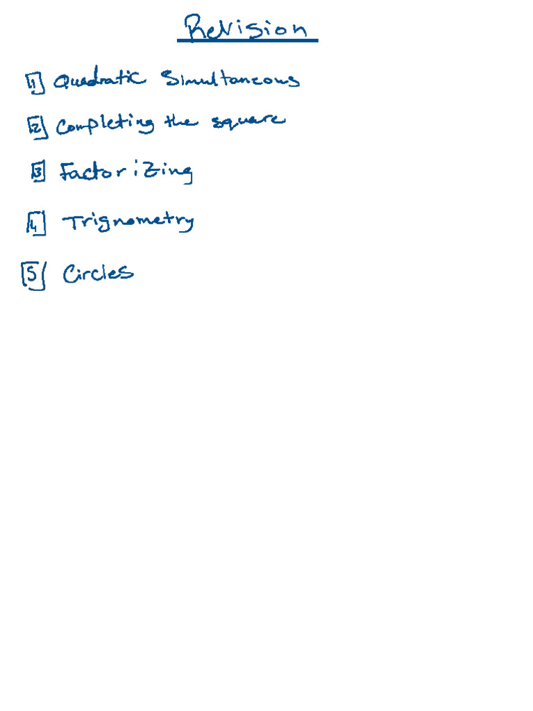 Year 9 Revision | PDF