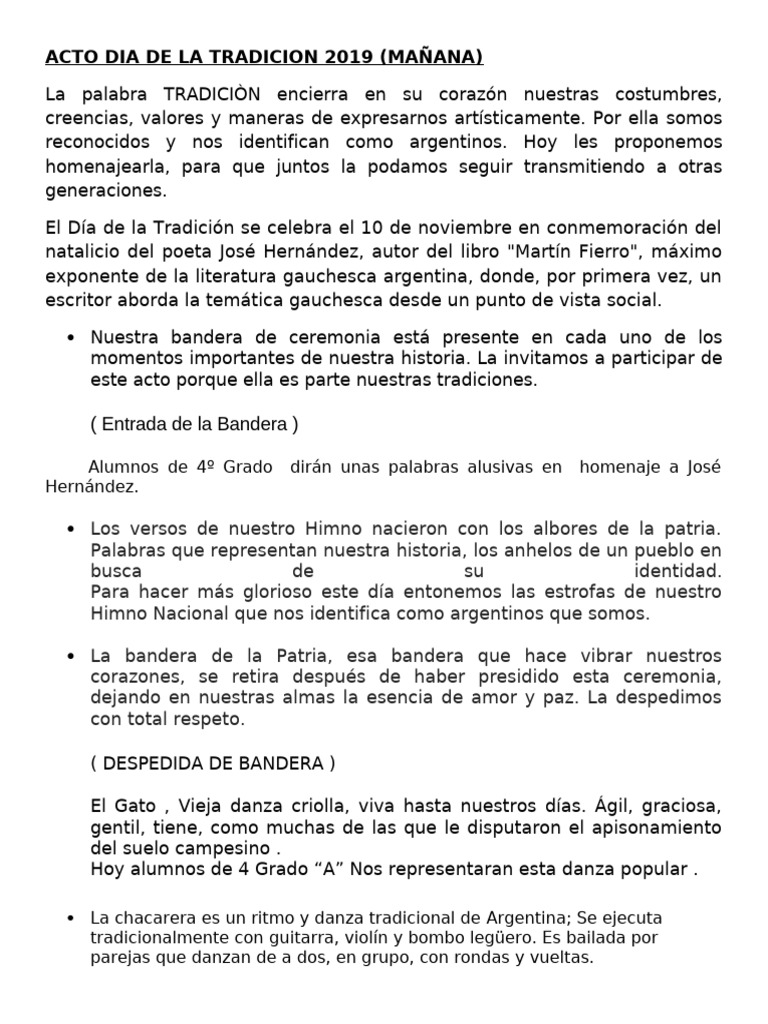 DIADETRADICION2019 Mañana | PDF | Bailes | Tradiciones
