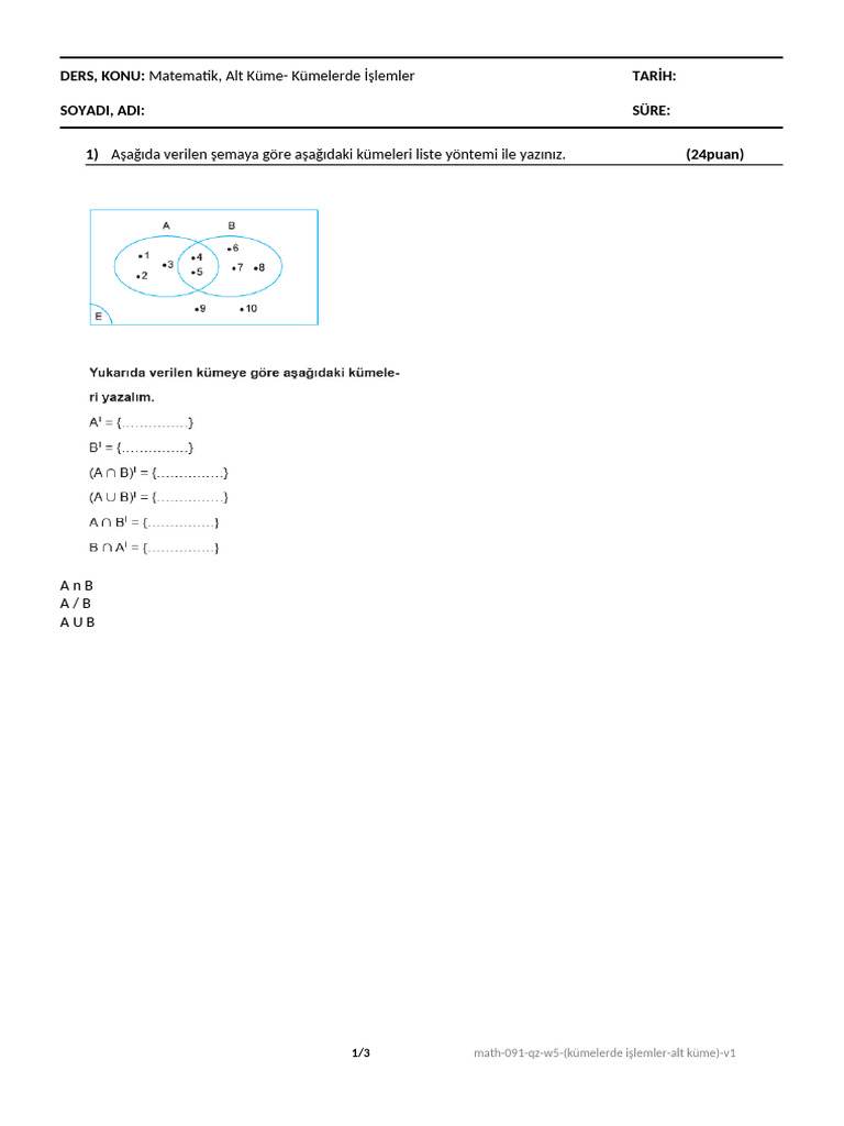 math-091-qz-w5-versiyon1 | PDF
