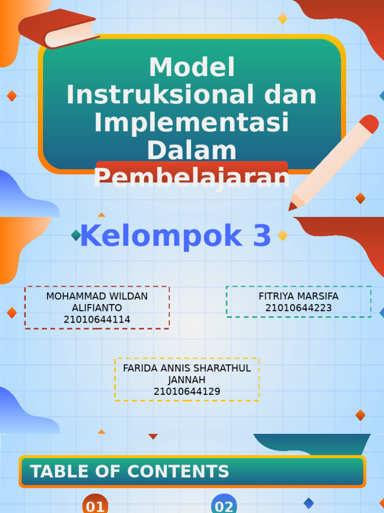 Kelompok 3 - Model Instruksional Dan Implementasinya Dalam Pembelajaran ...