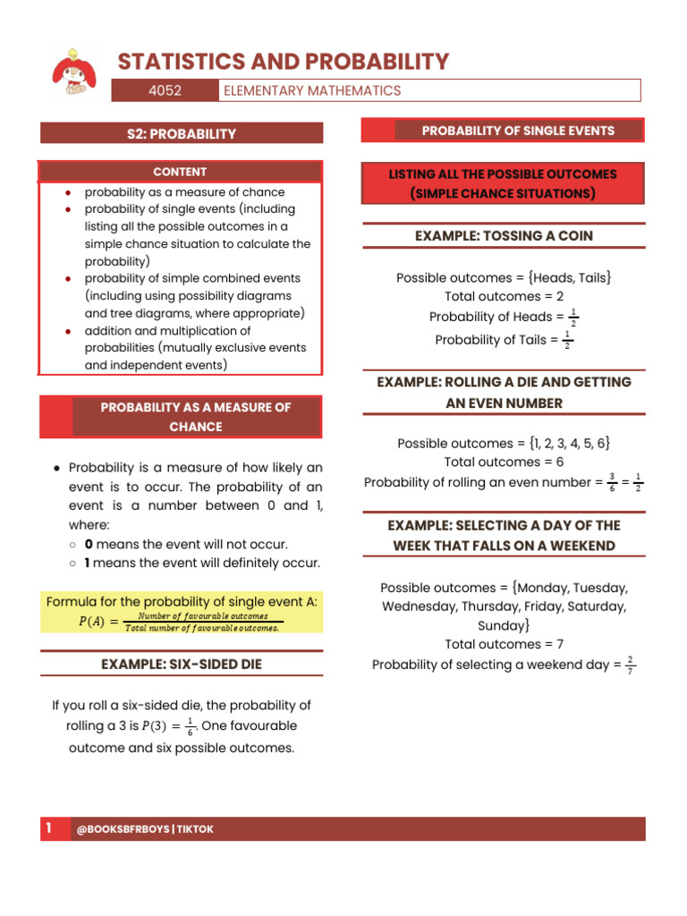 Statistics and Probability | PDF | Probability | Probability And Statistics
