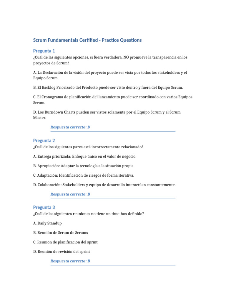 Transparencia en Proyectos Scrum | PDF
