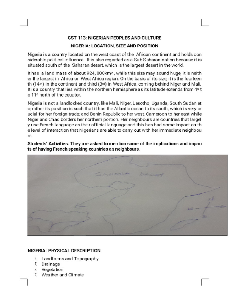 Gst 103- Nigerian Peoples and Culture Handout_phoenix | PDF