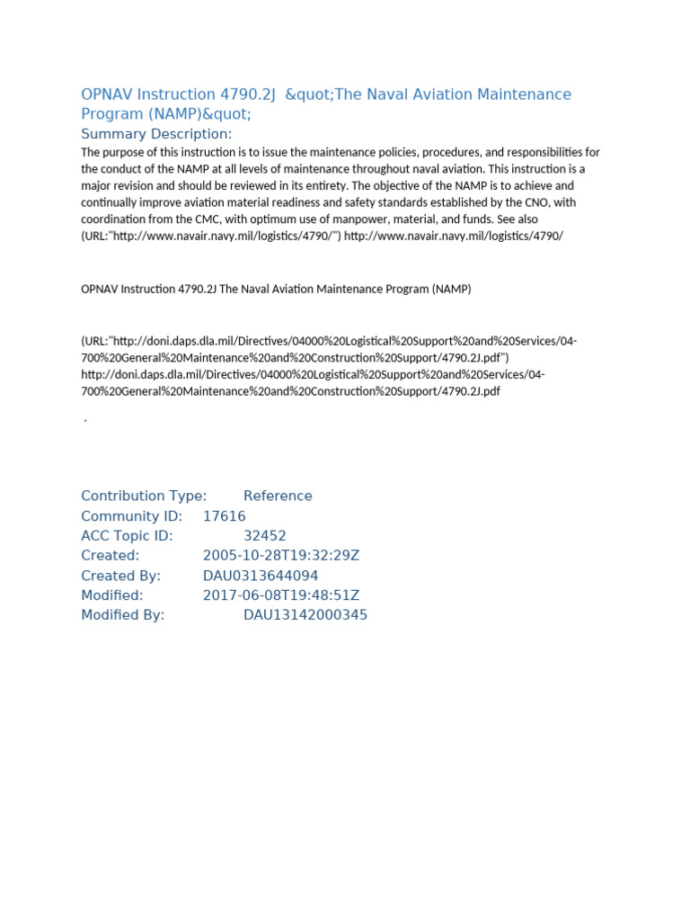 OPNAV Instruction 4790.2J | PDF