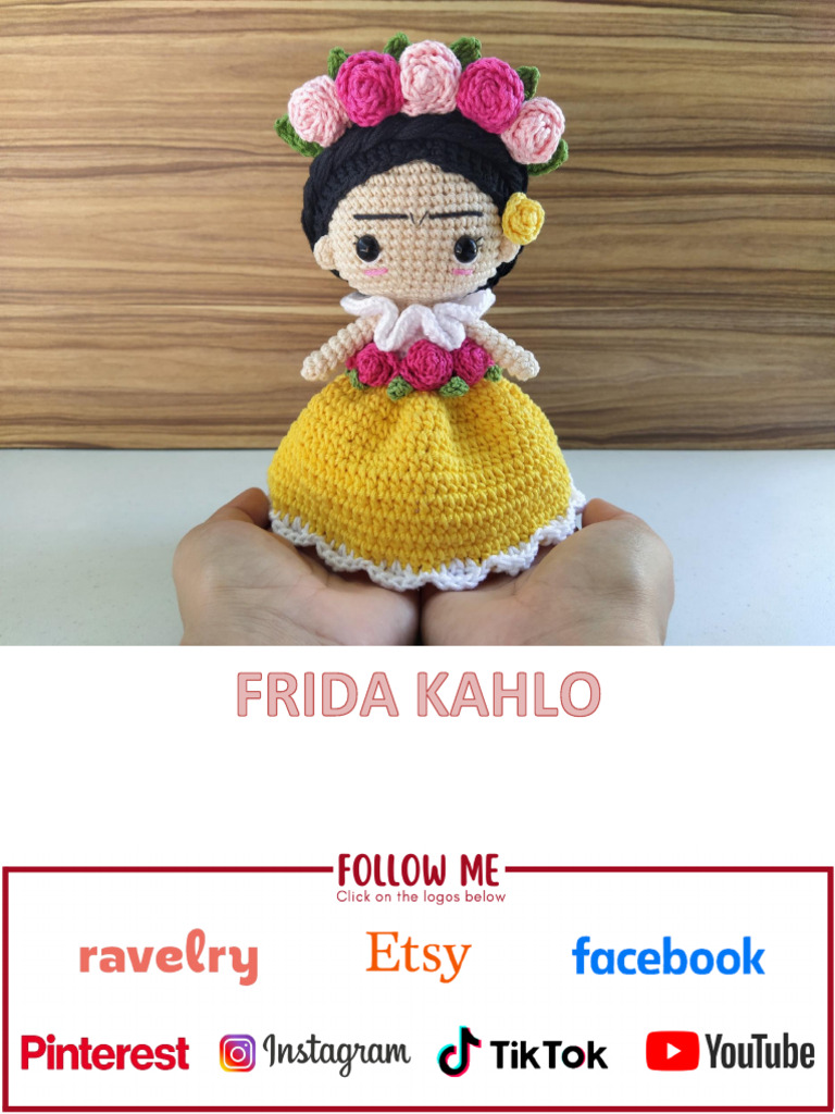 Frida Kahlo Crochet Doll Pattern | PDF | Crochet | Knitting